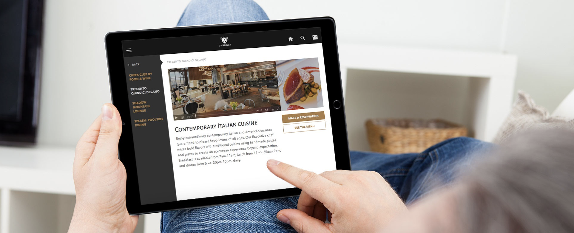 Things You Can Do With Volo In-Room Tablets - Make a Reservation